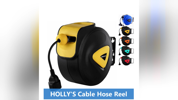 20M Core Retractable Electrical Power Cord Reel for Home