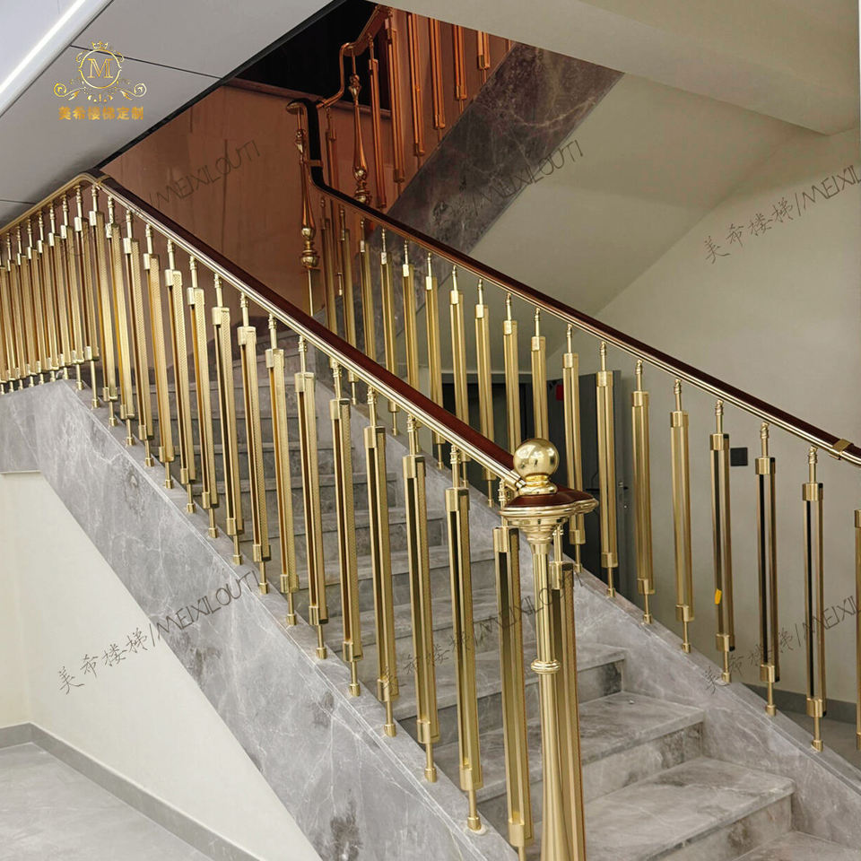 Custom Factory for Modern Copper Art Villa Railings and Golden ...