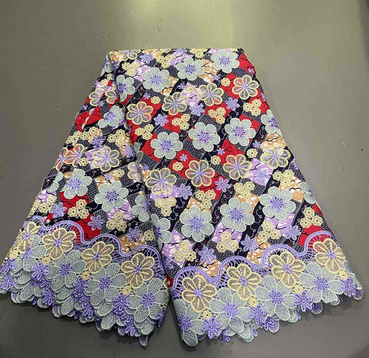Latest African Wax Lace Fabric Grand Super-wax-hollandais vlisco for ...