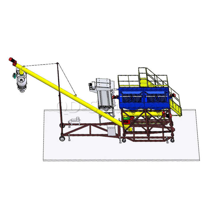 Double hopper Screw Auger Conveyors Mobile Big Bag Discharging And Bulk ...