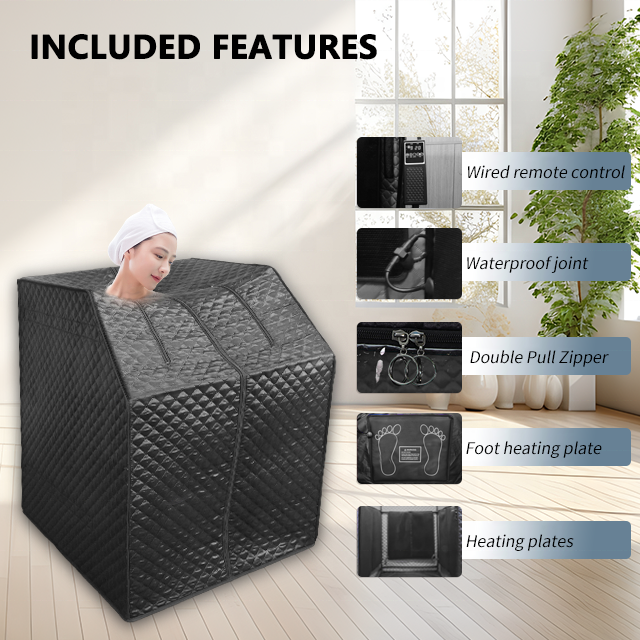 Qilong Modern Acrylic Portable Steam Wet Sauna Room Full Size Personal ...