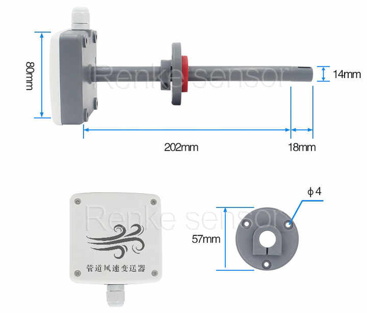 Modbus air duct sensor / airflow velocity sensor transmitter| Alibaba.com