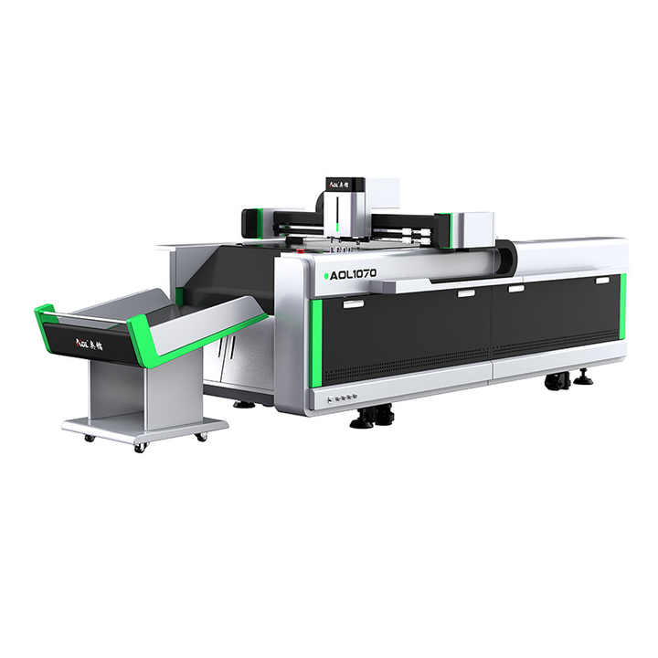 AOL 1070 CNC Oscillating Knife Kiss Cut CCD Camera Cutting Machine ...