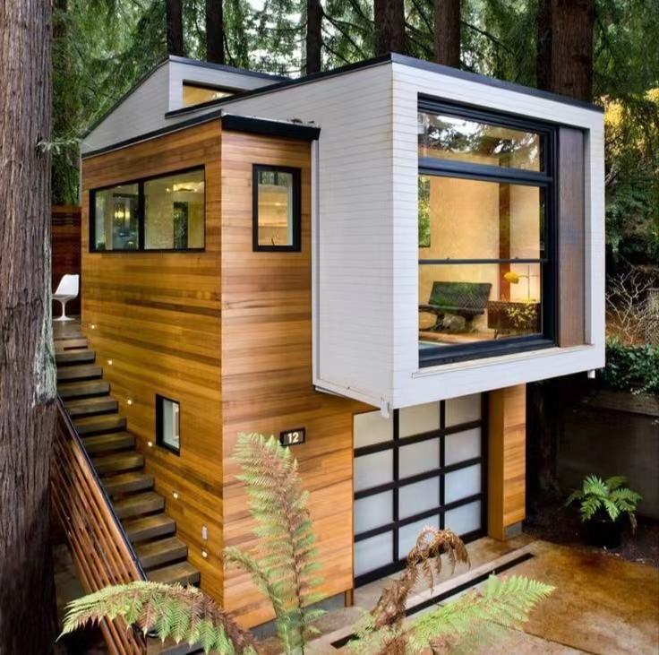 Prefab Tiny House - a-Shaped Mountain Cottage with Loft