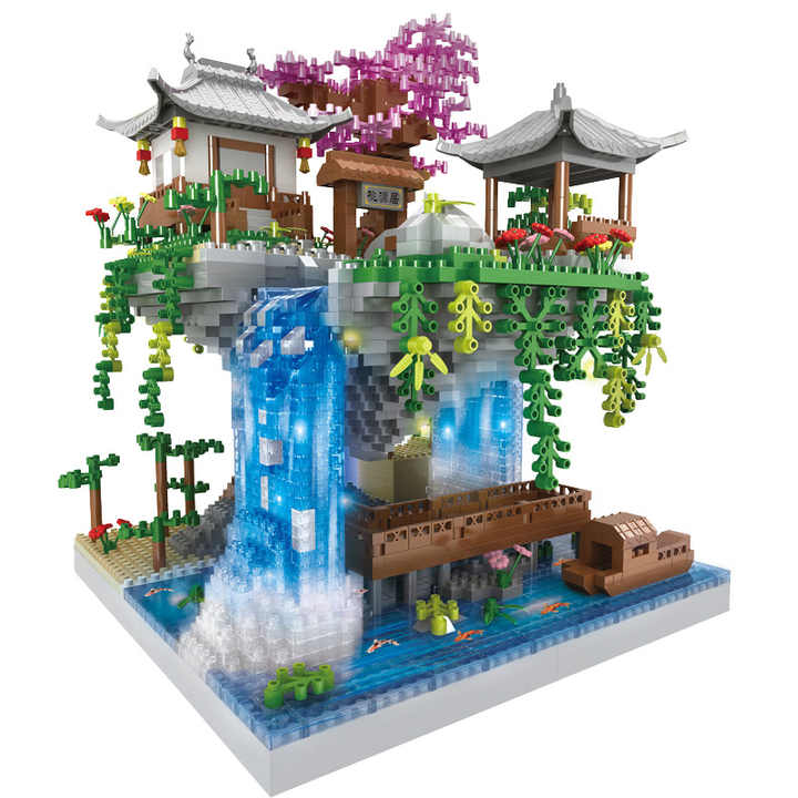 Customized Unisex Peach Blossom Pond DIY Toy Set for Ages 5-7