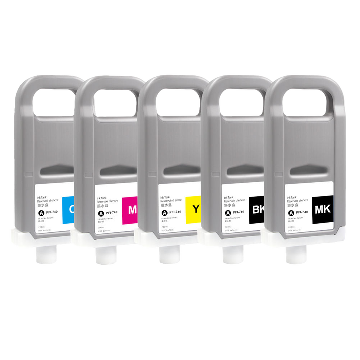 Inklab 5 Colors 700ML Pigment for Ink Cartridge PFI 740 Compatible for ...