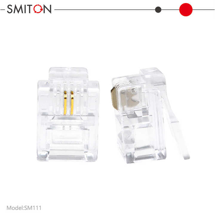 Telephone Wire Connector RJ11 6P2C Modular Plug| Alibaba.com