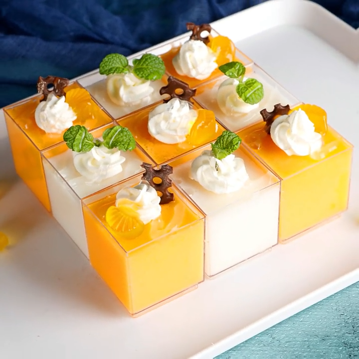 Mini Mousse Cake Cup Wood Bran Fruit Cube Pudding Dessert Ice Cream ...