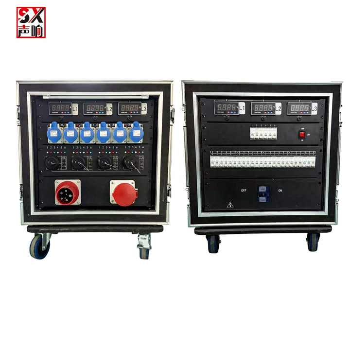 30 Channels 380V 63A Distribution Electrical Box Socapex Outlets Single Phase Event Lighting ...