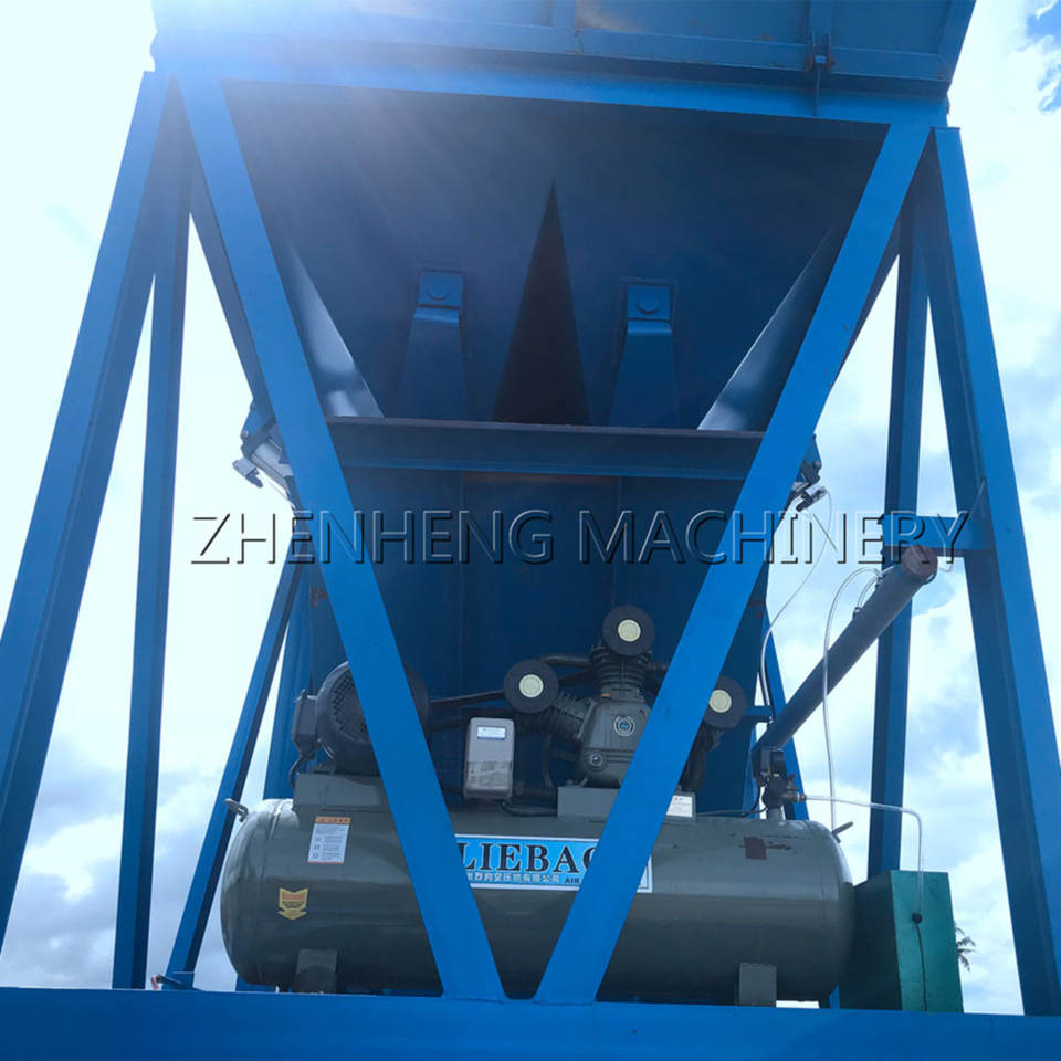 3 Aggregate Hopper 60 M3/h Mixing Plant - Mobile Concrete Batching