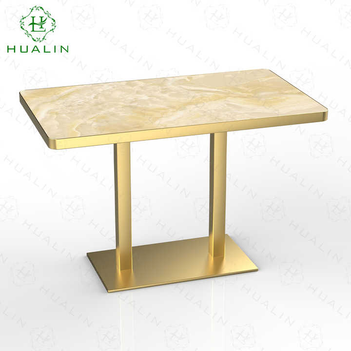 HUALIN Modern Style High Class Restaurant Sintered Stone Dining Table ...