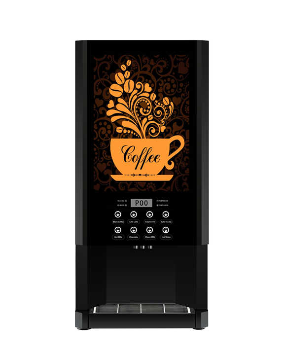E-308f Instant Mixing Coffee Vending Machine Fully Automatic Milk Tea ...