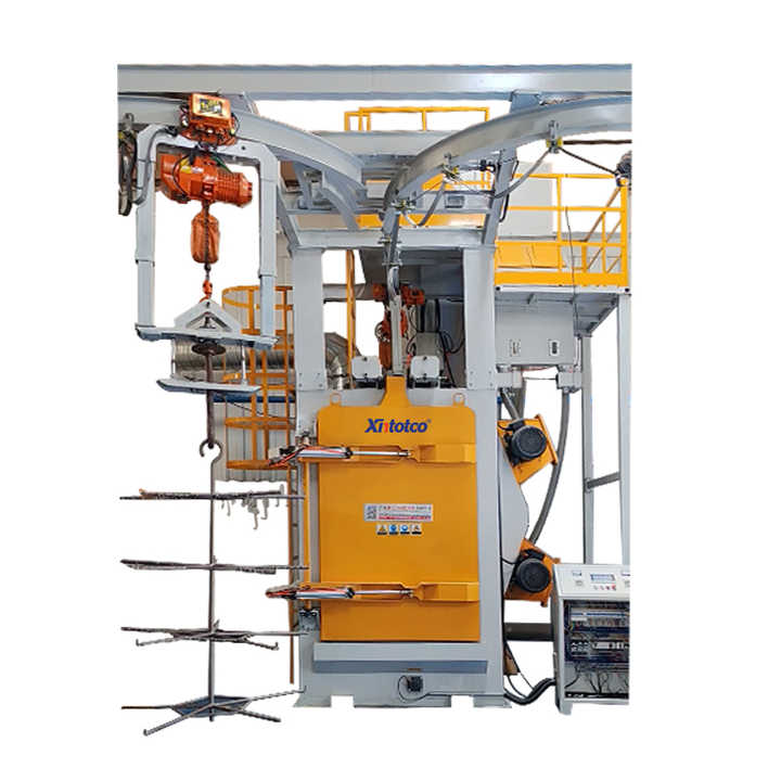 45KW Surface Cleaning Machine Electric Hook-Type Abrator Shot Blasting ...