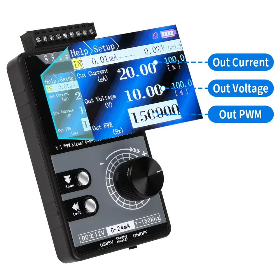 10-20mA/4-20mA Screen Handheld Current Source for PWM Pulse Signal ...