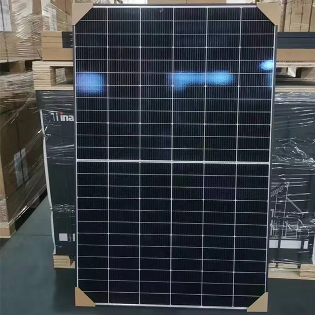 N-Type PERC 580W All Black Solar Panel Grid System Better Temp Coeff ...