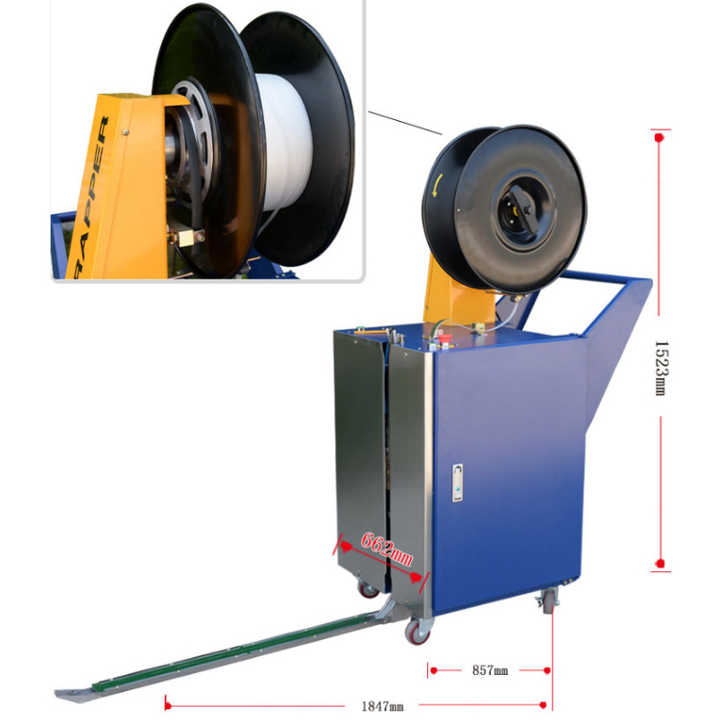 Wooden Box Semi Automatic Poly Strapping Machine PP Band Carton Pallet ...