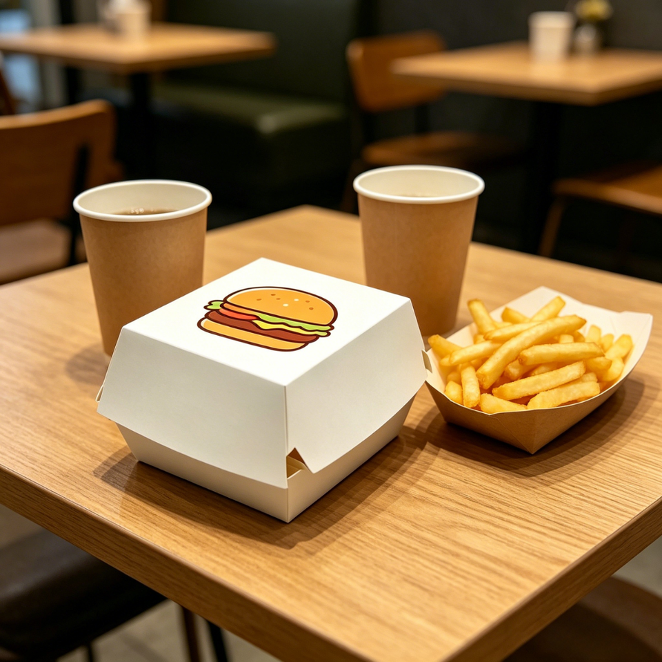 Eco-Friendly Biodegradable Paper Burger Boxes Disposable Compostable ...