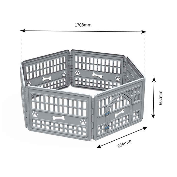 High Quality Custom Portable 6-Panel Solid Pattern Pet Playpen Safe ...