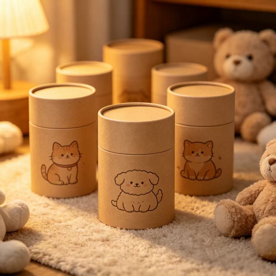 Eco-friendly Kraft Paper Tube Cans Custom Printed Containers for Pet ...