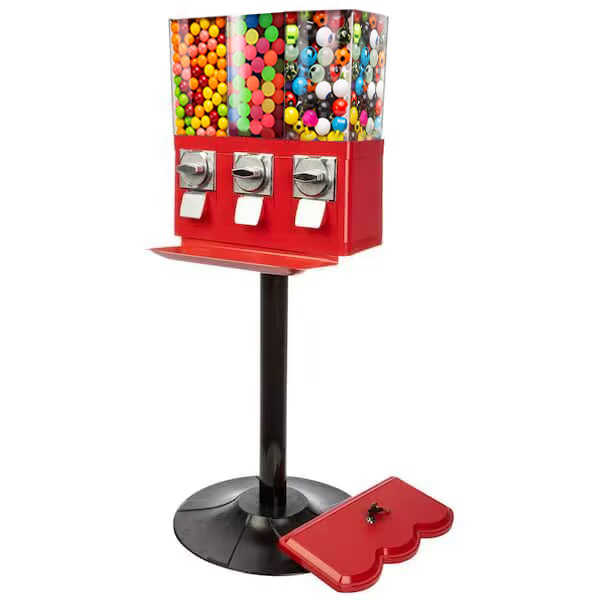 Zeno Gum Machine - Triple Head Gumbal Candy Vending