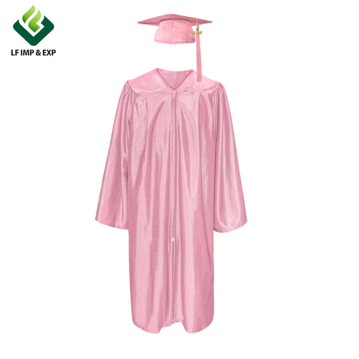 Pink Shiny Adult Graduation Caps and Gowns custom graduation gown ...