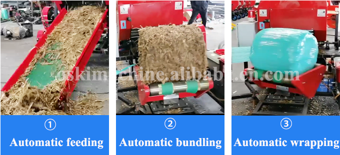 Automatic forage silage peanut corn straw automatic silage baler baler ...