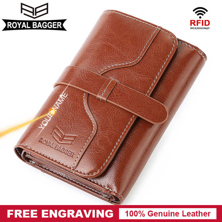 Royal Bagger RFID Block Short Wallets for Women Classic Smooth Genuine ...