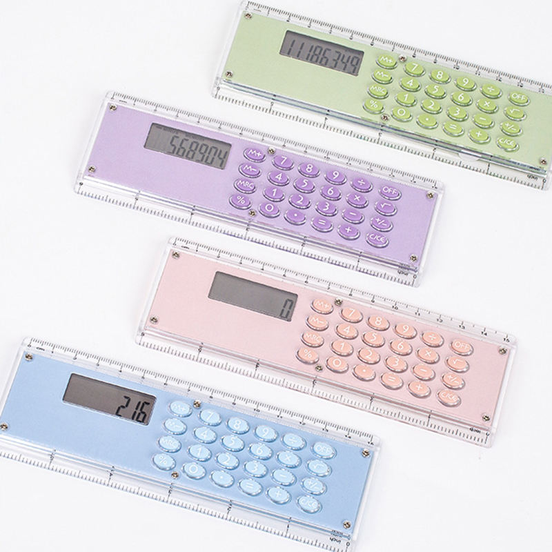 15cm Ruler Electronic Calculator Set Student Fashion Portable ...