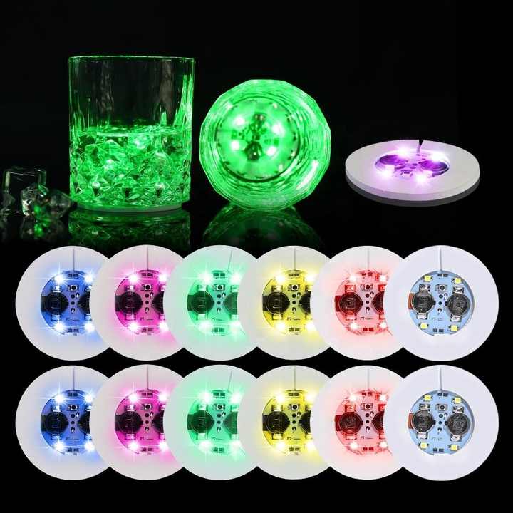 Custom Colors Cup Eva Led Coaster - Flashing Bottle Pads