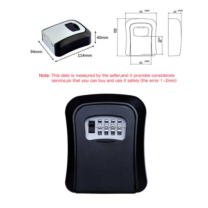 Asack G2 4 Digit Wall Mounted Password Small Waterproof Stainless Key ...