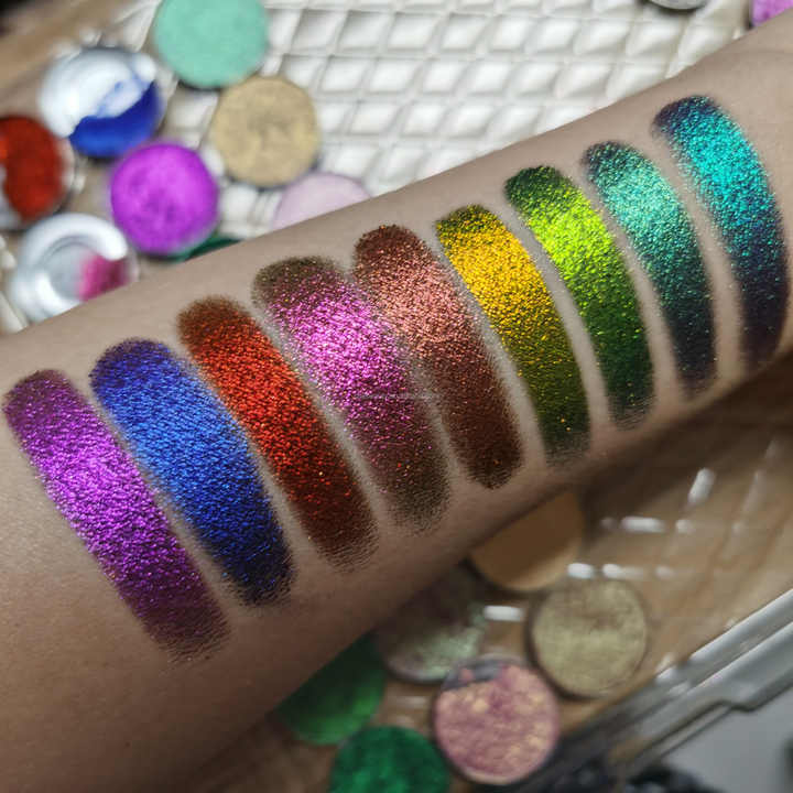 Private Label Chameleon Eyeshadow Palette High Pigment Multichrome ...