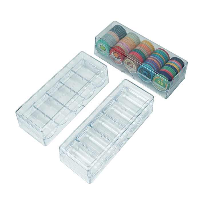 100ct Transparent Acrylic Poker Chips Holder Trays & Lid - OEM