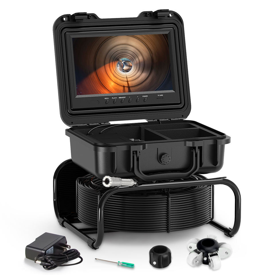 9Inch HD Monitor Night Vision Borescope CMOS Sensor SD Card IP68 ...