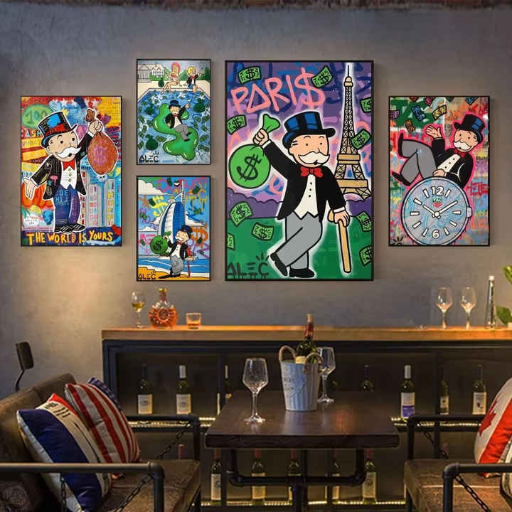 Monopoly and Inspiring Money Poster HD Picture Print Home Wall Art Deco ...