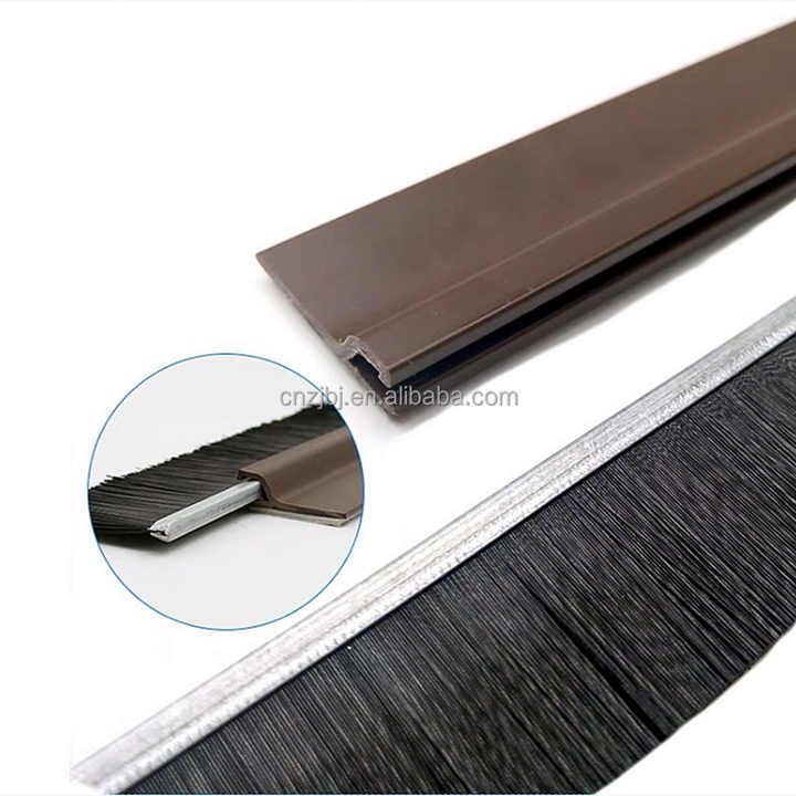 PVC Carrier Brush Stripping Adjustable Door Bottom Brush Seal Door ...