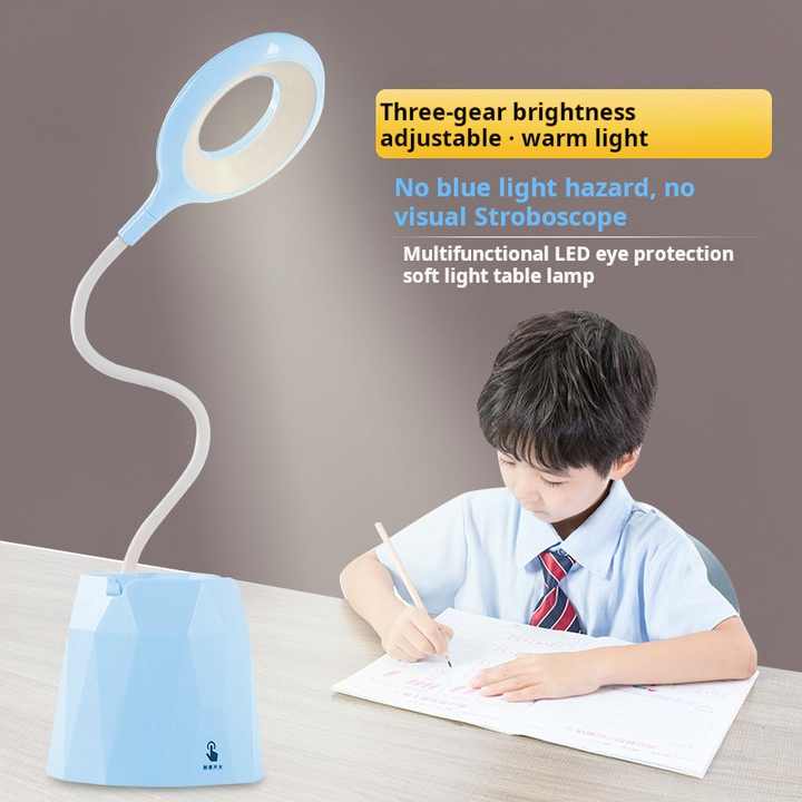 Desk Lamp Eye Learning Plug-in Led Table Lamp Student Dormitory Bedroom ...