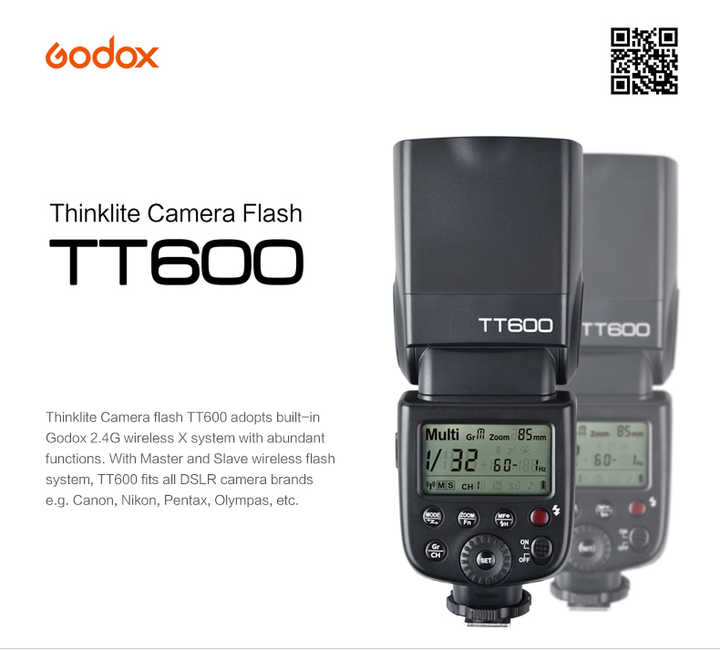 Godox TT600 Camera Flash - Wireless, Professional, and Versatile