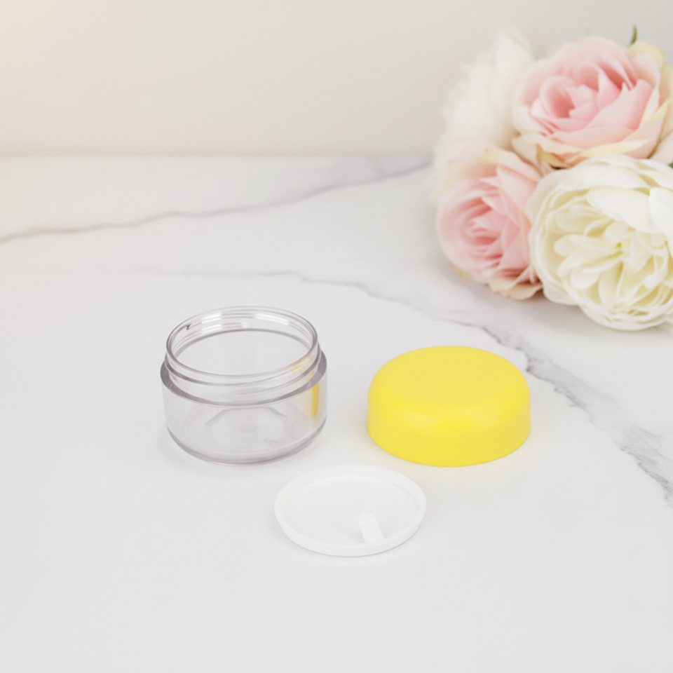 New Type Luxury Round Plastic Face Cream Jars with Screw Top Refillable ...