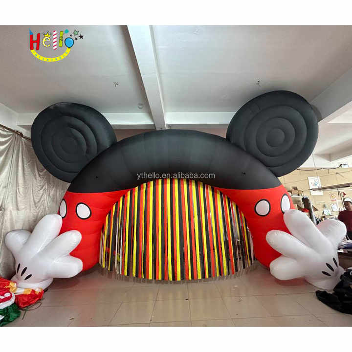 Cute Cartoon Mouse Head Inflatable Birthday Party Background Inflatable ...
