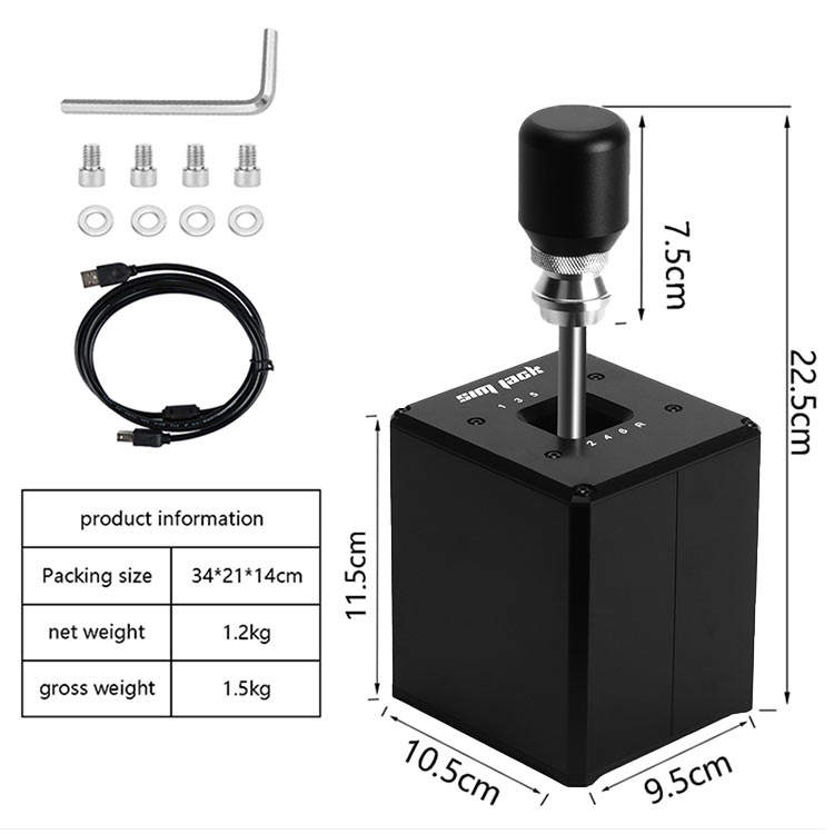 Sim Jack Mechanical Racing Simulator Gear Shifter for PC - Joystick ...