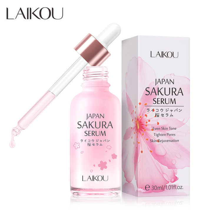 Laikou Japan Sakura Serum Glass Bottle - Create Your Own Skincare