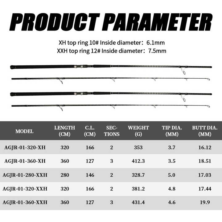 OEM Toray 30T+40T Carbon Cloth Fuji Guide Saltwater Fishing Sea Bass Fuji Reel Seat Spinning ...