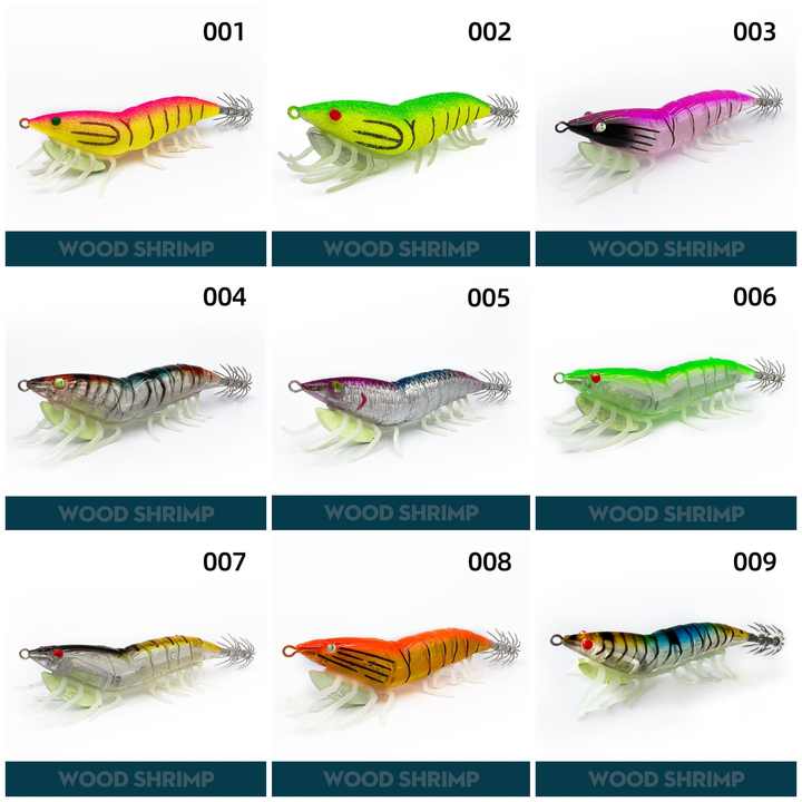 New Lifelike Shrimp Artificial and Squid Bait Soft Foot Jigs Explosion Hook Calamar Luminous ...
