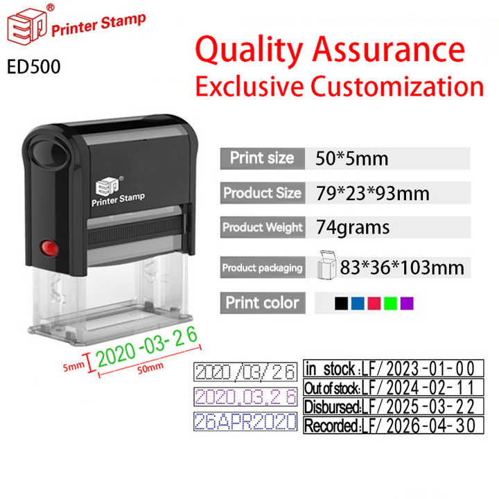 Custom Point Logo 2 Lines of Text Confidential Roller Stamp