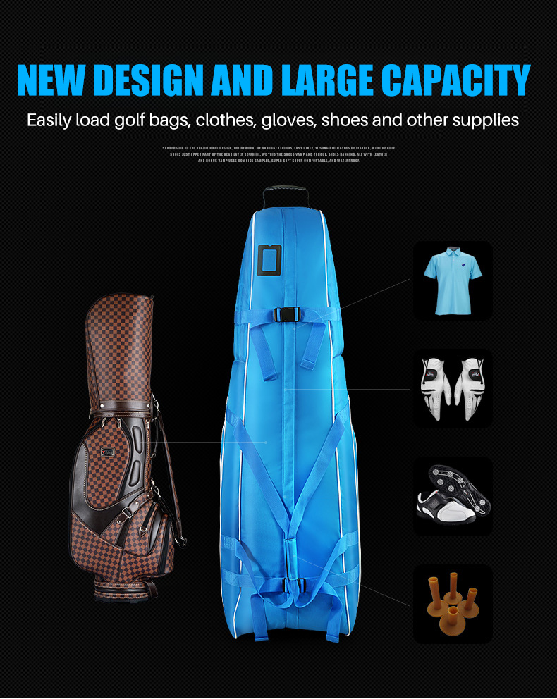 PGM HKB008 Waterproof Thicken Folding golf bags travel with the wheels-企业官网