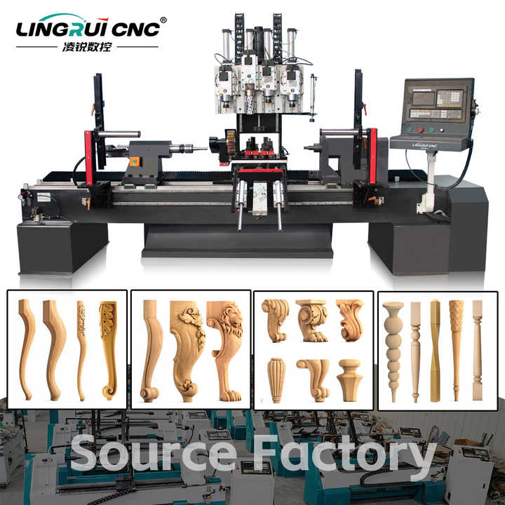 4 Spindles with 6kw Multipurpose Woodturning CAD/CAM Design Software ...