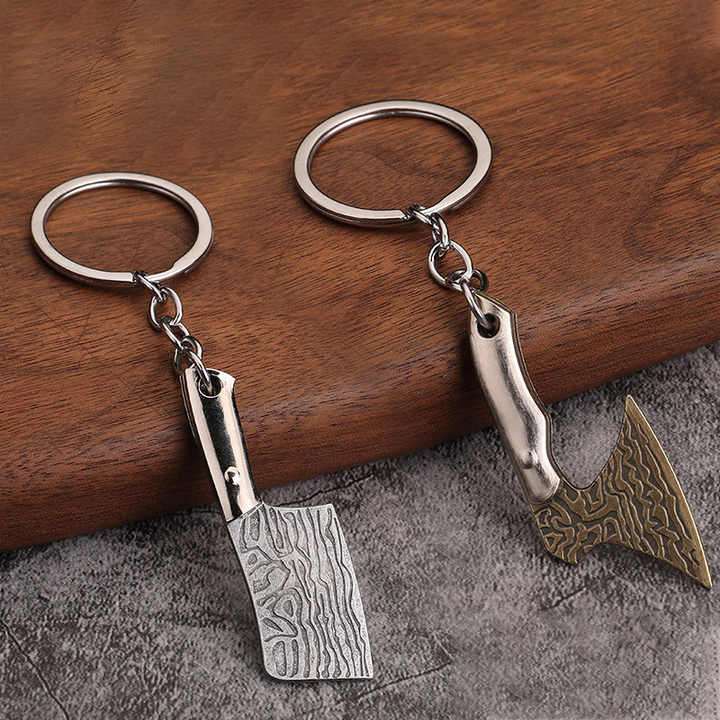 Wholesale Halloween Metal Keychain Mini Gold axe Ornaments Cook Chopper ...