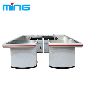 Cashier Counter with Conveyor Belt - Efficient Supermarket Design
