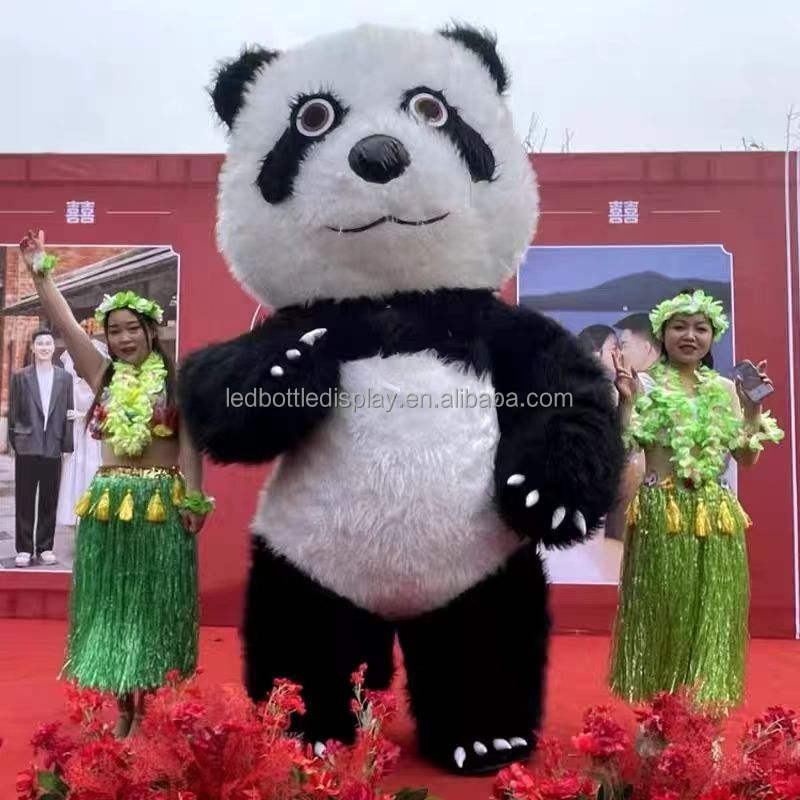 Mascots Costumes Adult Sized Inflatable Animal Cotton Plush Furry Suit ...