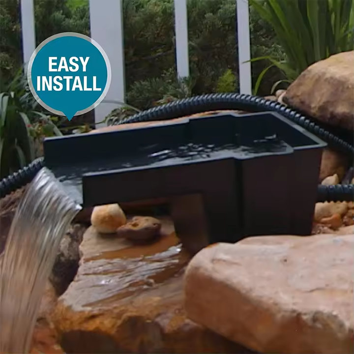 Black Pond Waterfall Spillway Box - 8 Inch Wide Weir for Backyard ...